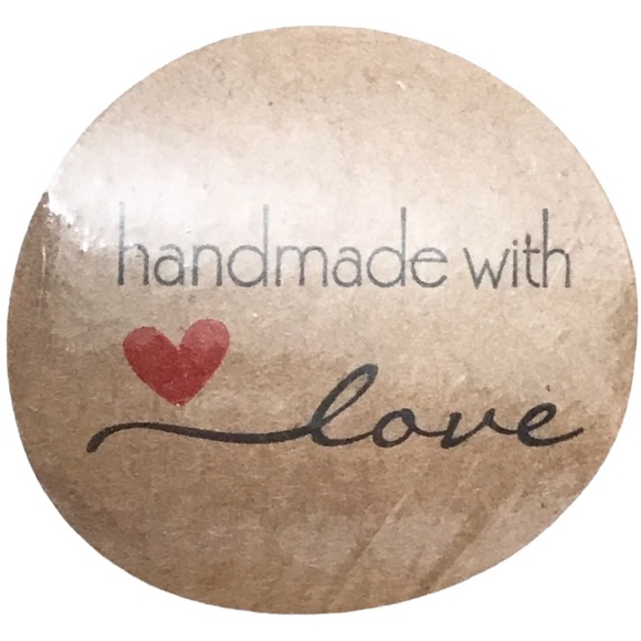 Source Unknown | Design | A2 Stickers Handmade With Love 50ct Round ...